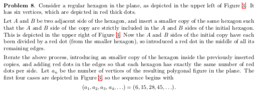 Solved Problem 8. Consider a regular hexagon in the plane, | Chegg.com