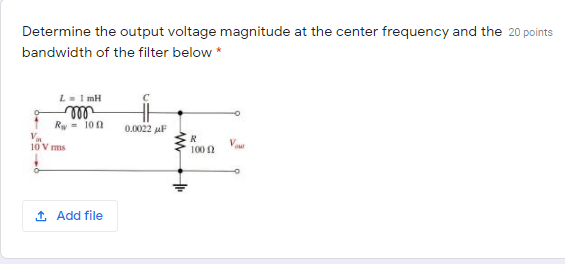 Solved Determine the output voltage magnitude at the center | Chegg.com