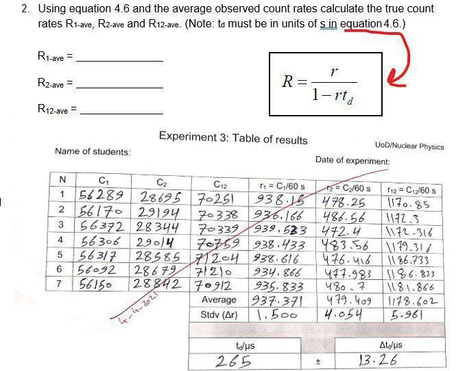 Solved 2. Using equation 4.6 and the average observed count | Chegg.com