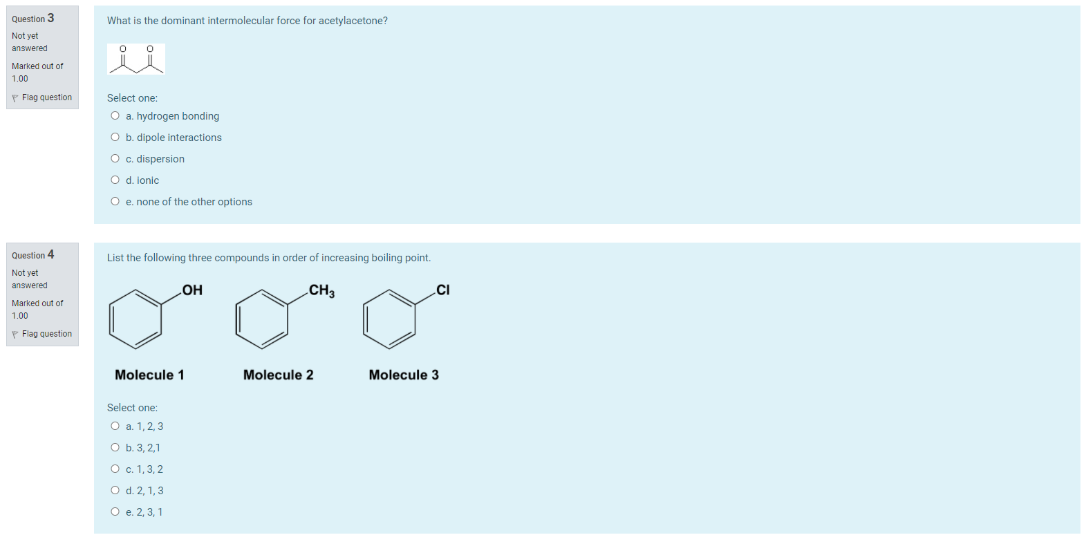 Solved ion 3 What Is The Dominant Intermolecular Force Chegg