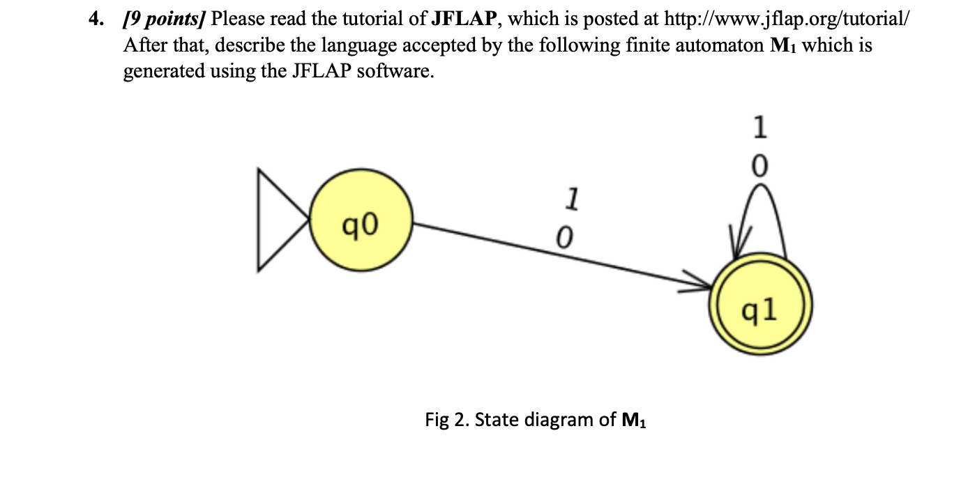 4. (9 points) Please read the tutorial of JFLAP, | Chegg.com
