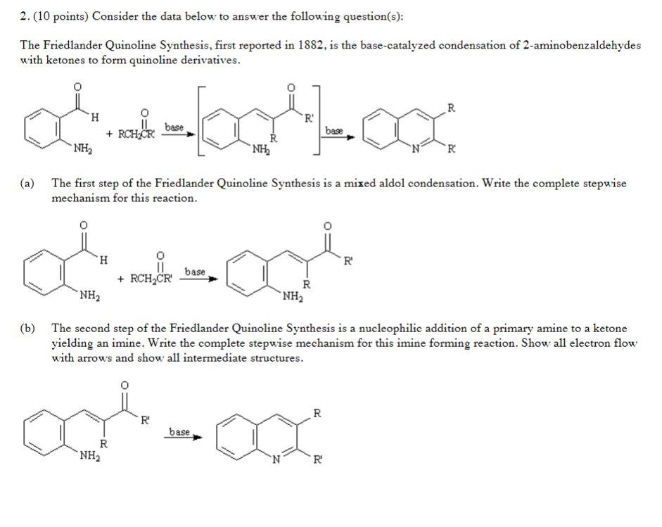 Solved 2. (10 points) Consider the data below to answer the | Chegg.com