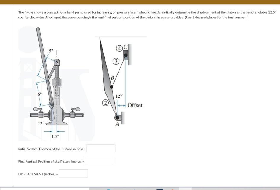 Solved The figure shows a concept for a hand pump used for | Chegg.com