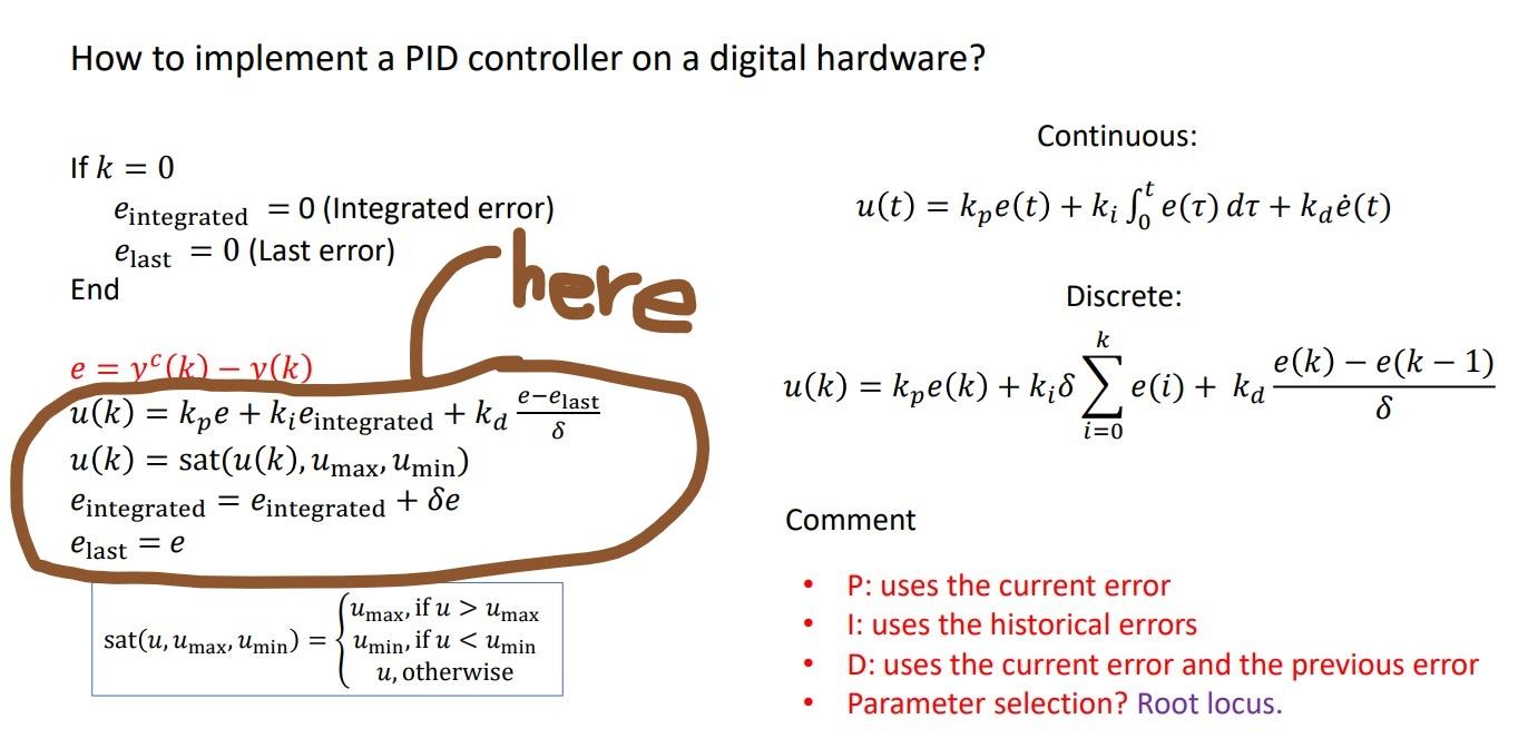 Solved Here is some formula for PID controller, Please | Chegg.com