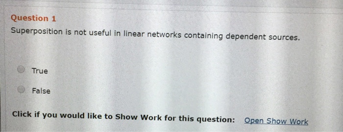 Solved Question 1 Superposition Is Not Useful In Linear