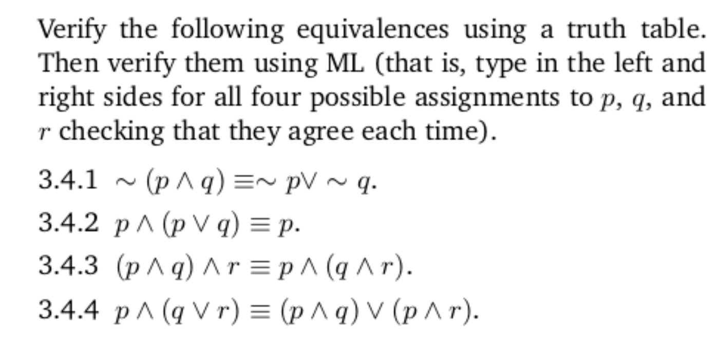Solved Verify the following equivalences using a truth | Chegg.com