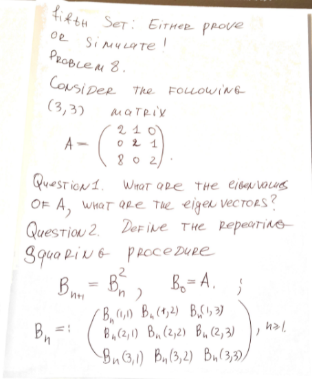 Solved fifth Set: Either prove Simulate OR PROBLEM 8. (3,3) | Chegg.com