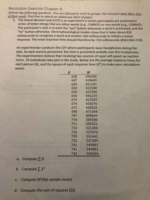 Solved Recitation Exercise Chapter 8 Answer the following | Chegg.com