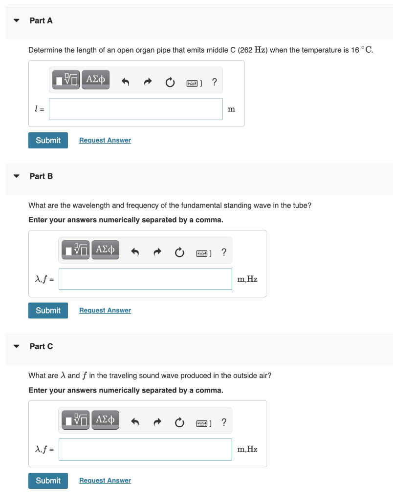 Solved Determine the length of an open organ pipe that emits | Chegg.com