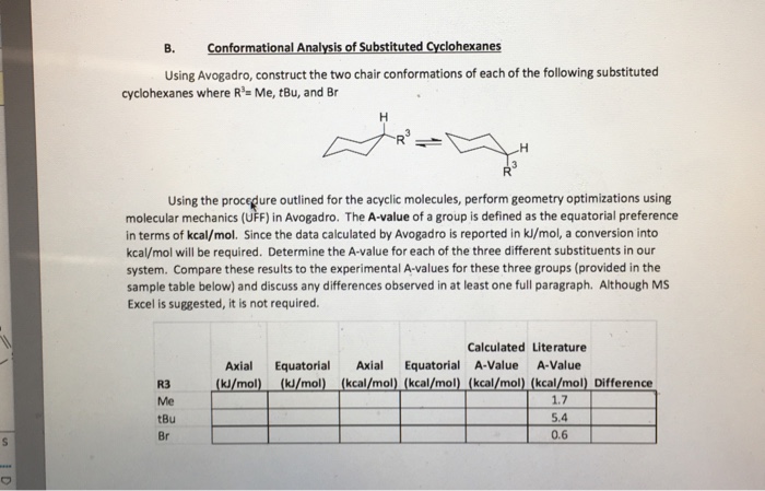 B. Conformational Analysis of Substituted | Chegg.com