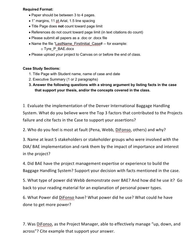 Required Format: • Paper should be between 3 to 4 | Chegg.com