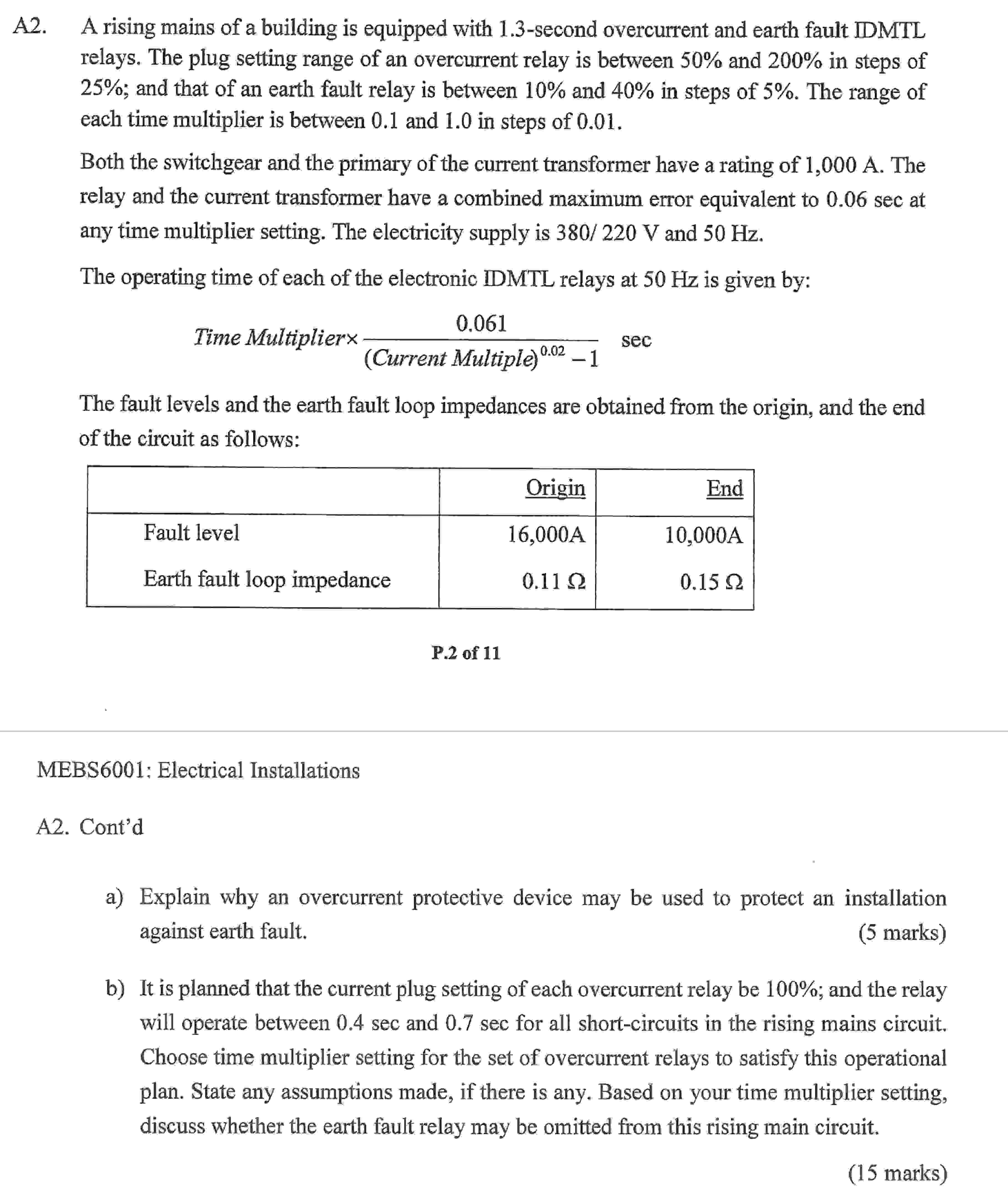 Solved 2018 ﻿A2A2. ﻿A rising mains of a building is equipped | Chegg.com
