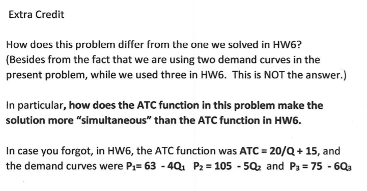 Solved Extra Credit How does this problem differ from the | Chegg.com