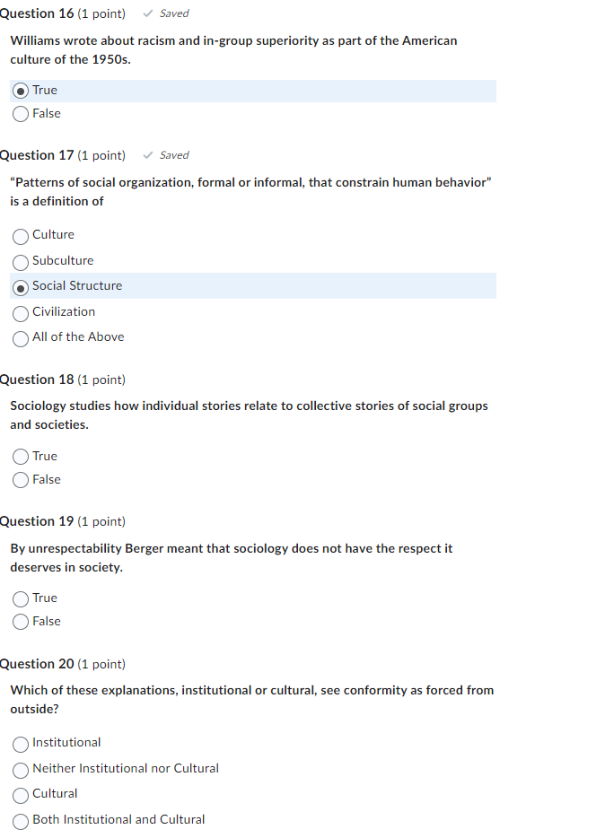 Solved Williams wrote about racism and in-group superiority | Chegg.com