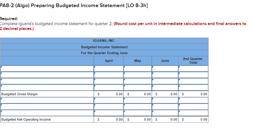 Solved Required Information SB Problem PA8-1 to PA8-3 [The | Chegg.com