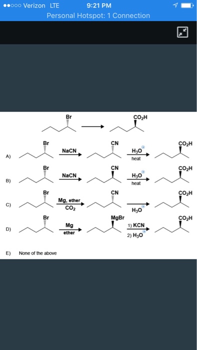 Solved Identify the reagents required to carry out the | Chegg.com