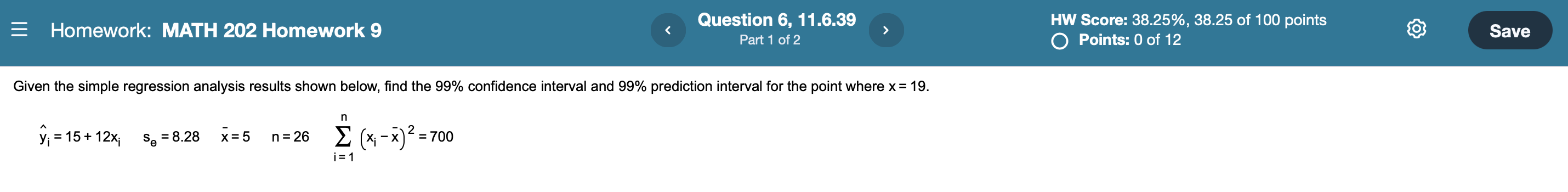 Solved = Homework: MATH 202 Homework 9 Question 6, 11.6.39 | Chegg.com