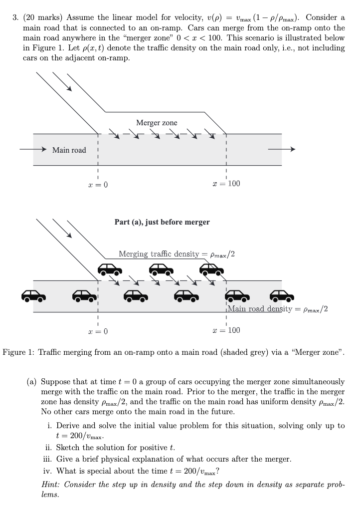 Solved (20 ﻿marks) ﻿Assume the linear model for velocity, | Chegg.com