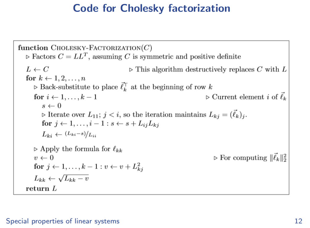 Solved 4.6. A more general version of the Cholesky | Chegg.com