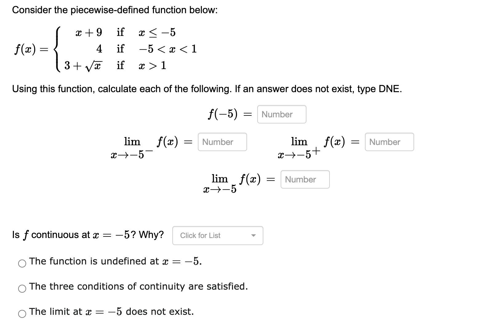 Solved Consider the piecewise-defined function below: | Chegg.com