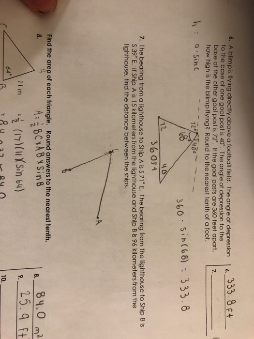 Solved 6. A blimp is flying directly above a football field. | Chegg.com