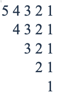 Solved 5 4 3 2 1 32 4 3 2 1 321 21 1 | Chegg.com