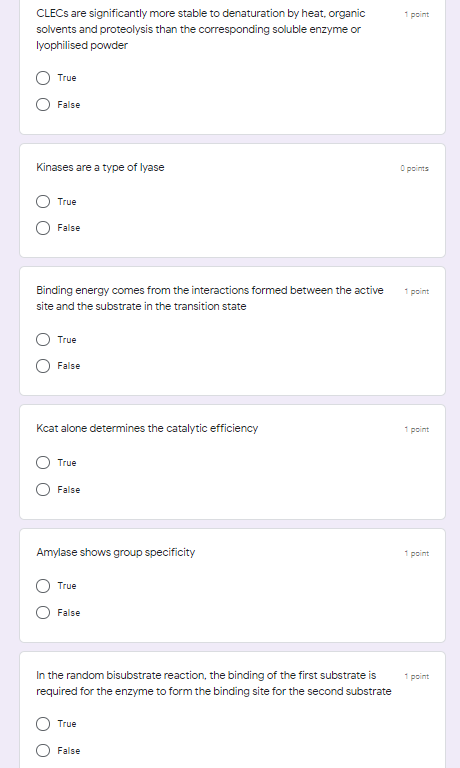 Solved Just answer in either true or false for each question | Chegg.com