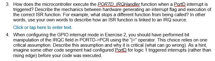 3. How does the microcontroller execute the | Chegg.com