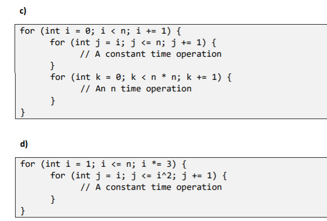 Solved Determine The Respective Runtime Expression 𝑇 𝑛