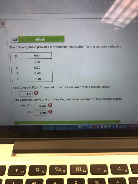 Solved eBook probability distribution for the random | Chegg.com