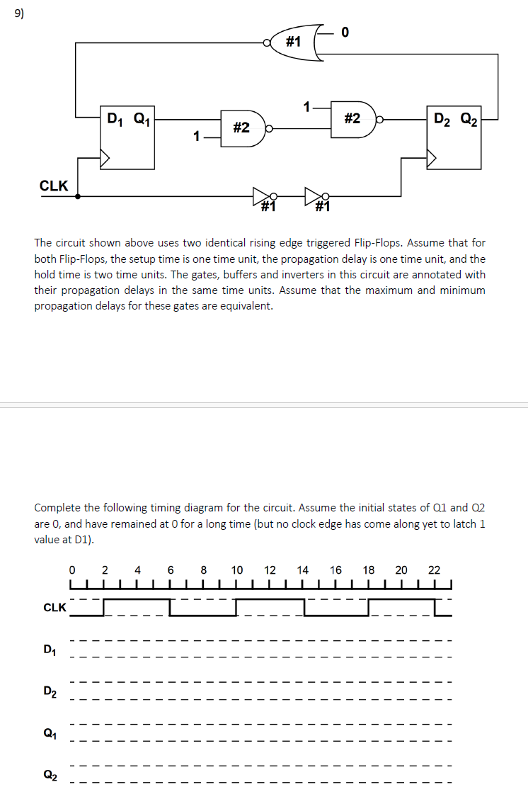 Solved The circuit shown above uses two identical rising | Chegg.com