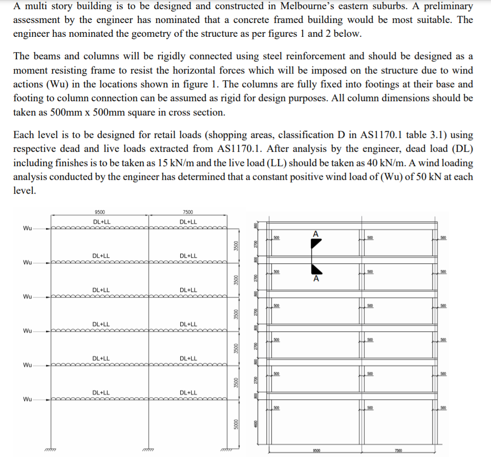 A multi story building is to be designed and | Chegg.com