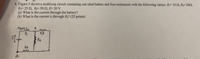 Solved 4. Figure 3 shows a multiloop circuit containing one | Chegg.com