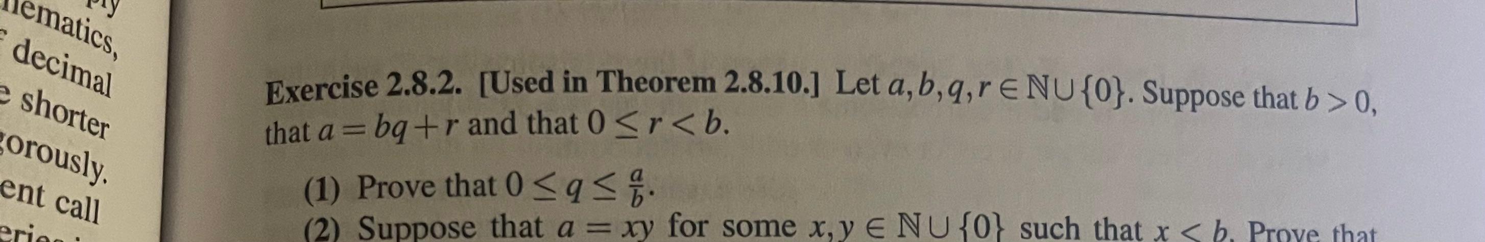 Solved Exercise 2.8.2. [Used in Theorem 2.8.10.] Let | Chegg.com