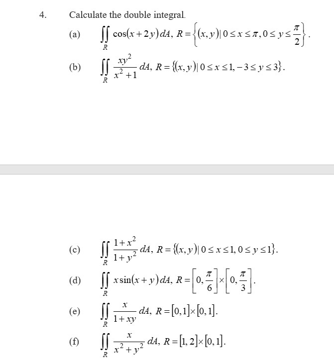 Solved helpCalculate the double | Chegg.com