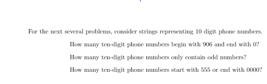 Solved For the next several problems, consider strings | Chegg.com