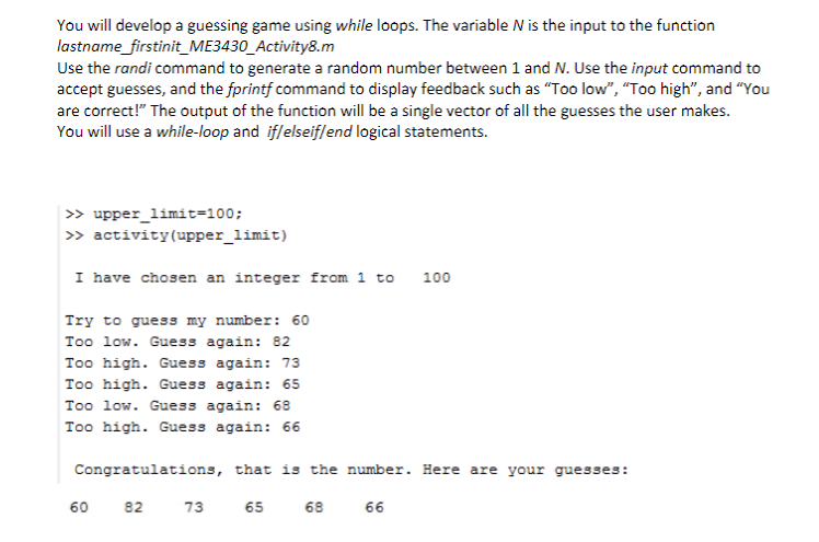 Solved You will develop a guessing game using while loops. | Chegg.com