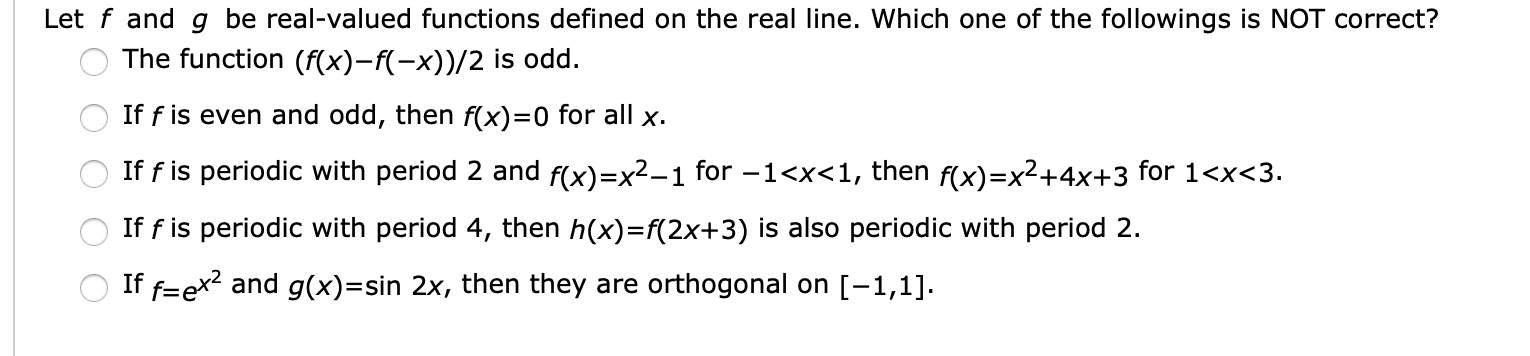 Solved Let f and g be real-valued functions defined on the | Chegg.com