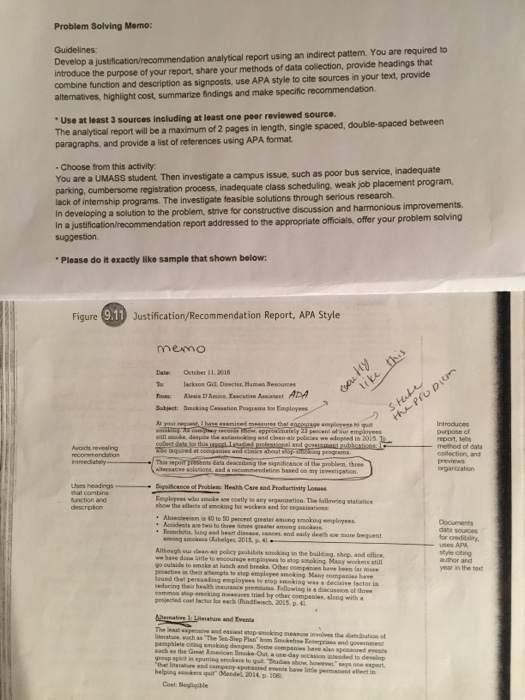 Problem Solving Memo: Guidelines Develop a jus | Chegg.com
