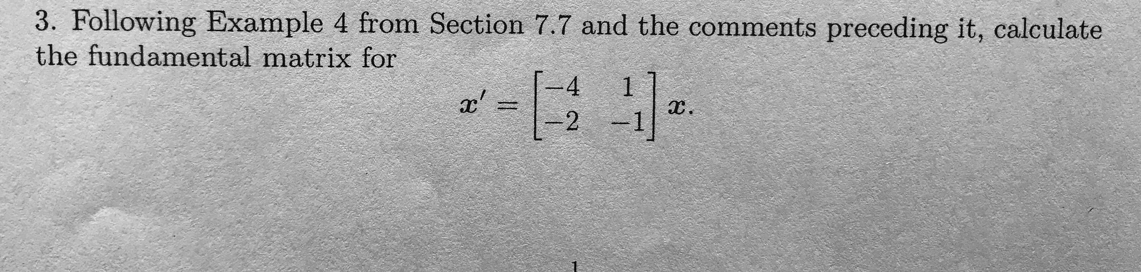 Solved 3. Following Example 4 from Section 7.7 and the | Chegg.com