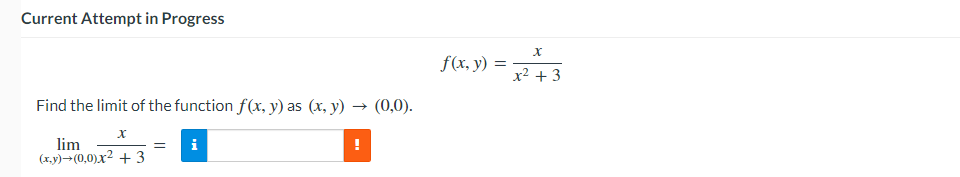 Current Attempt in Progress f(x,y)=x2+3x Find the | Chegg.com