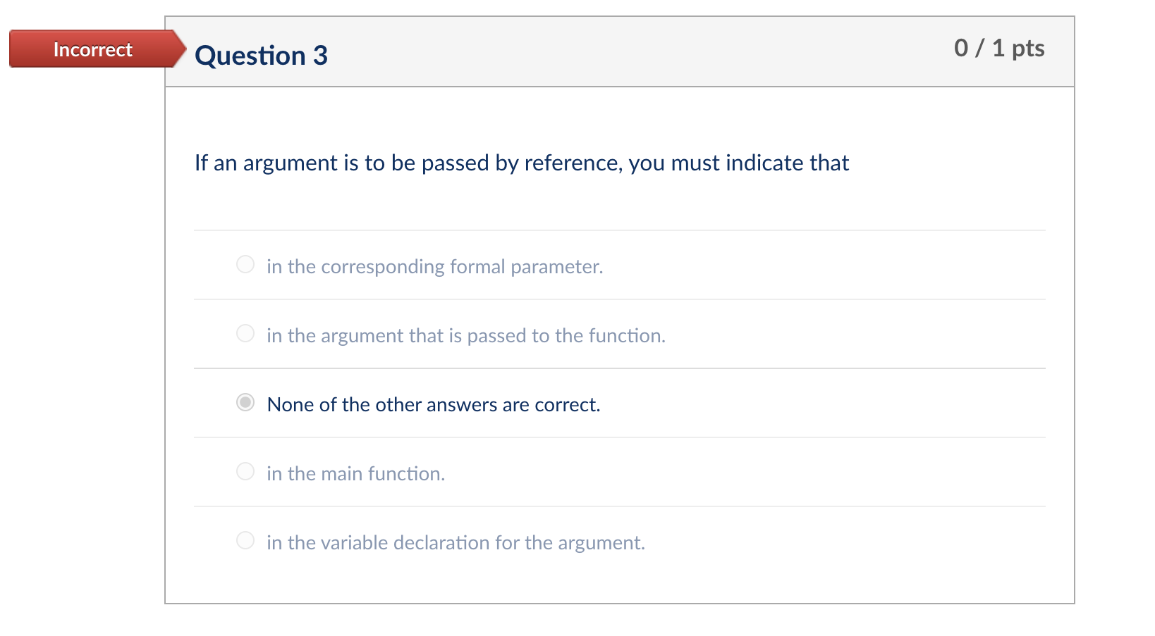 Solved Incorrect Question 3 0/1 pts If an argument is to be | Chegg.com