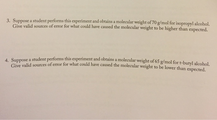Solved 3. Suppose a student performs this experiment and | Chegg.com