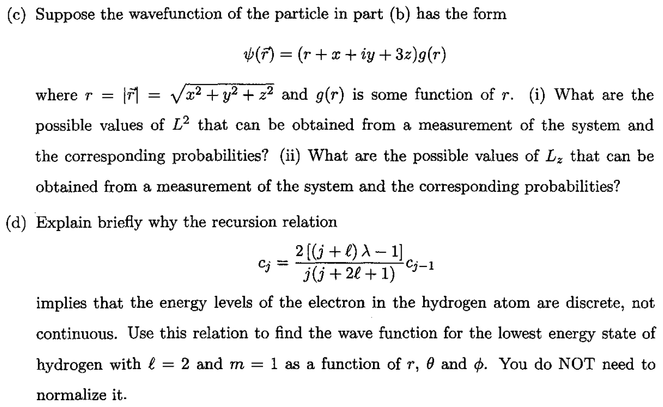 Solved A Show That The Expectation Value Of Lx In Any