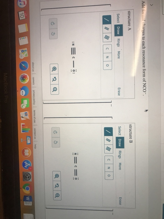 Solved l charges to each resonance form of NCO. structure A | Chegg.com