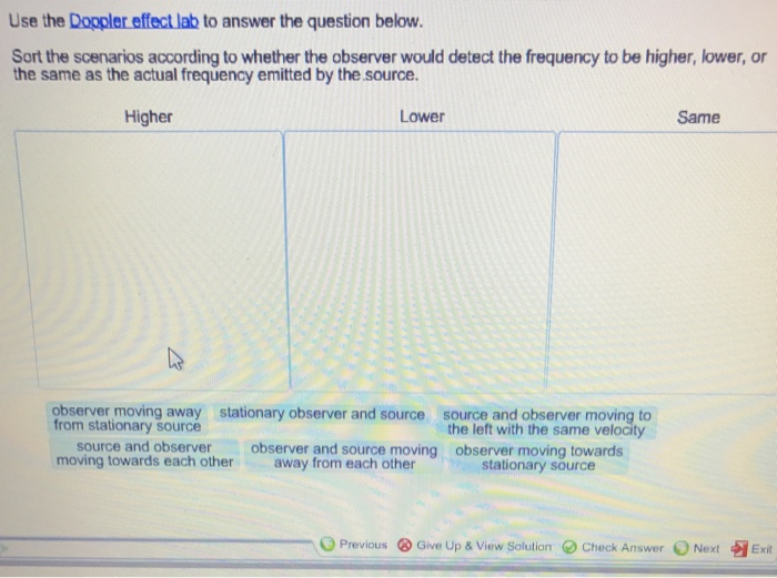Solved Use the Doppler effect lab to answer the question | Chegg.com