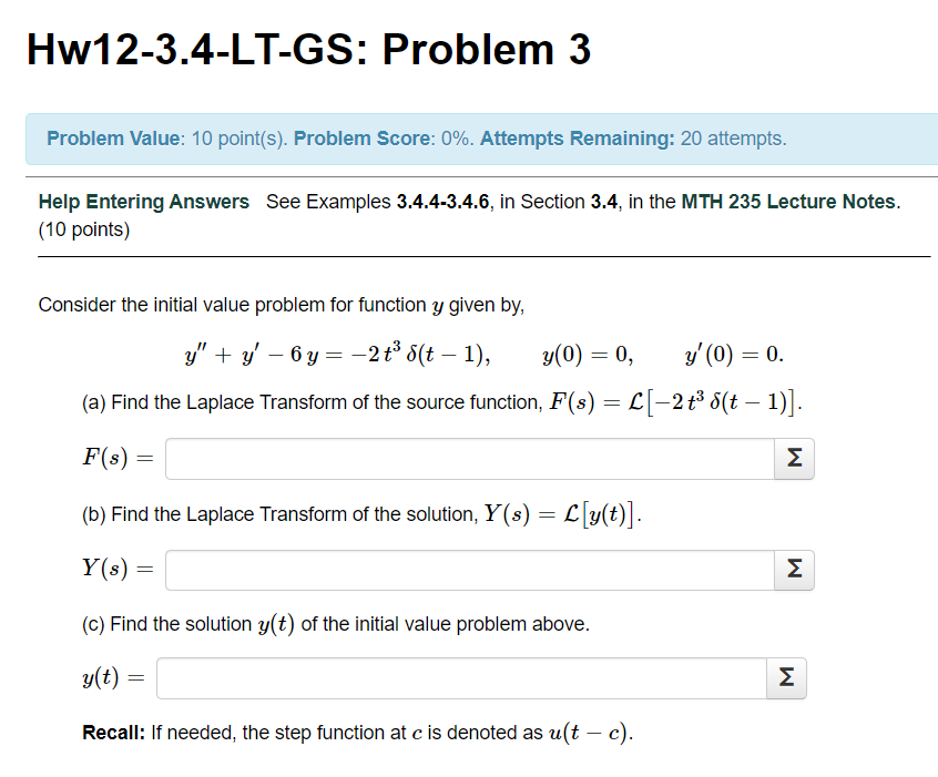 Solved Hw12-3.4-LT-GS: Problem 3 Problem Value: 10 point(s). | Chegg.com