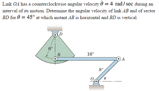 Solved Use instantaneous center method. Determine the | Chegg.com