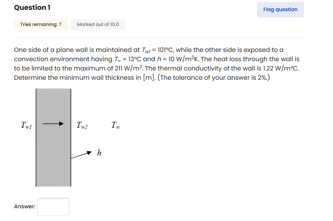 Solved One side of ﻿a plane wall is ﻿maintained | Chegg.com