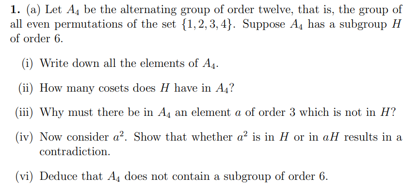 Solved This question is in abstract algebra. Please answer | Chegg.com